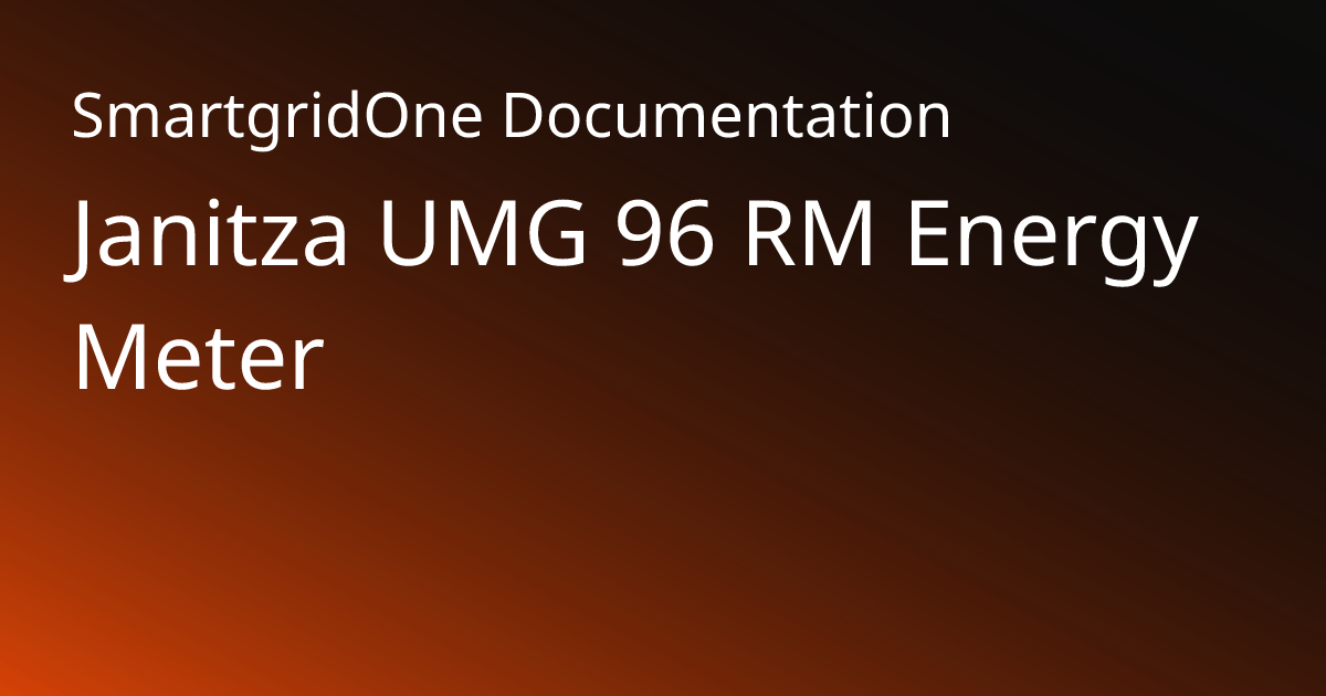 UMG 96 RM | SmartgridOne Documentation