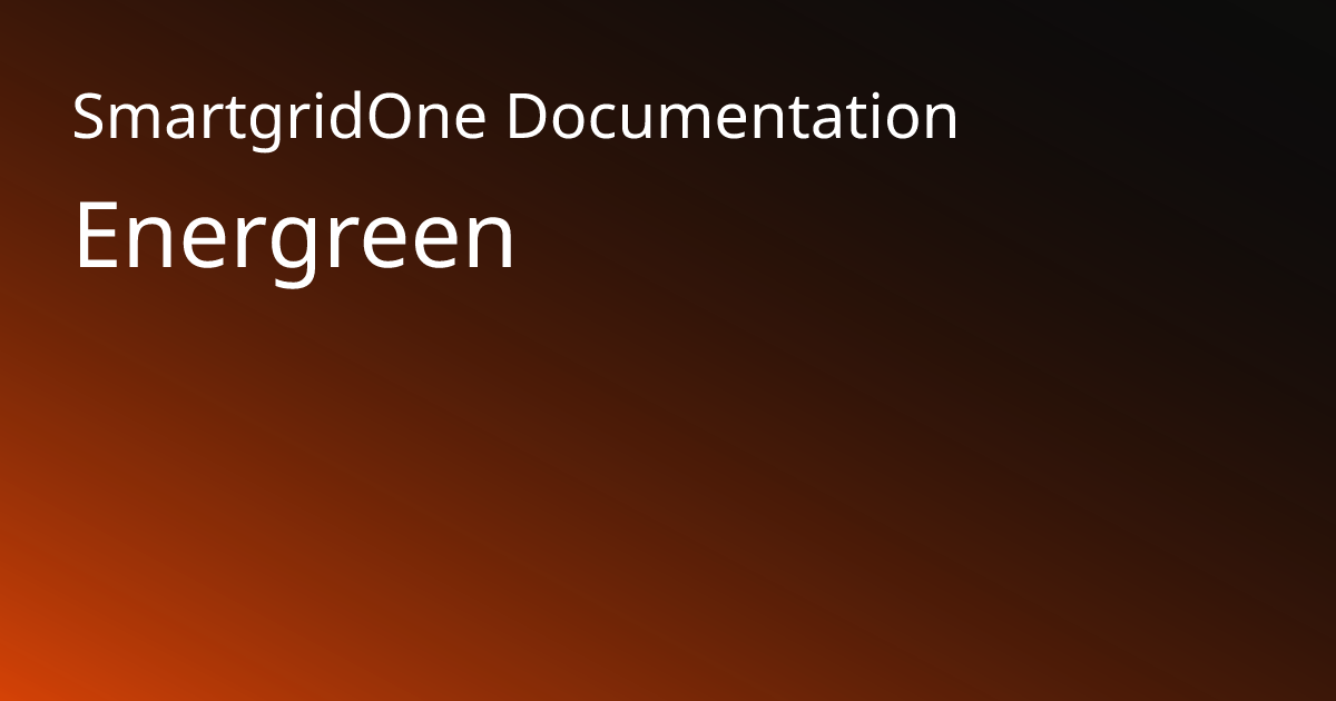 Energreen | SmartgridOne Documentation